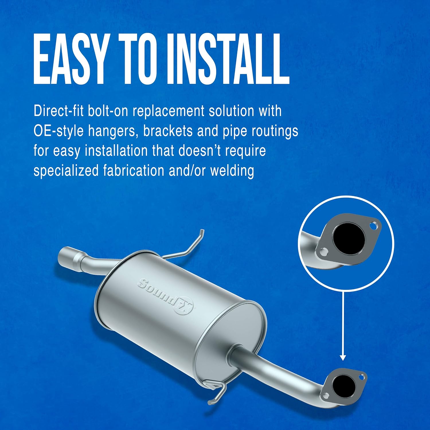 Walker Exhaust SoundFX 18967 Direct Fit Exhaust Muffler 2" Outlet ...