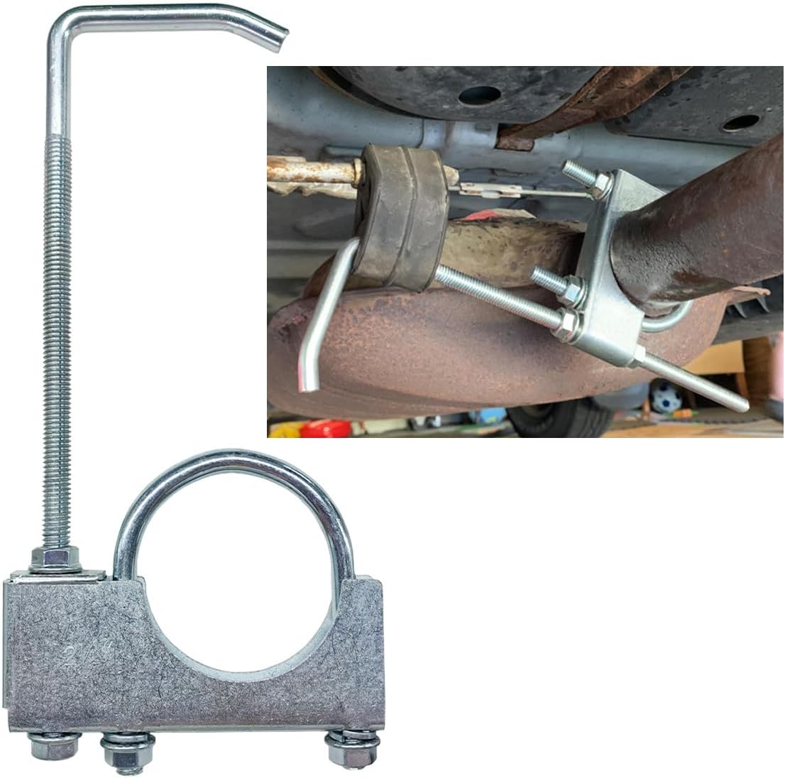 Heavy Duty Exhaust Clamp 9.8 Inch with Hanger - Auto Exhaust Systems